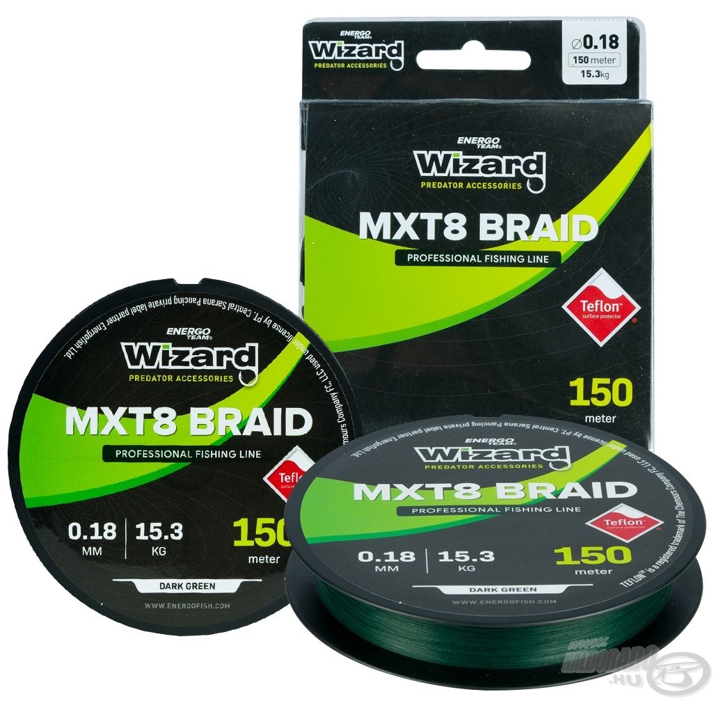 ENERGOTEAM Wizard MXT8 Braid 150 m - 0,15 mm | Haldorádó Webáruház