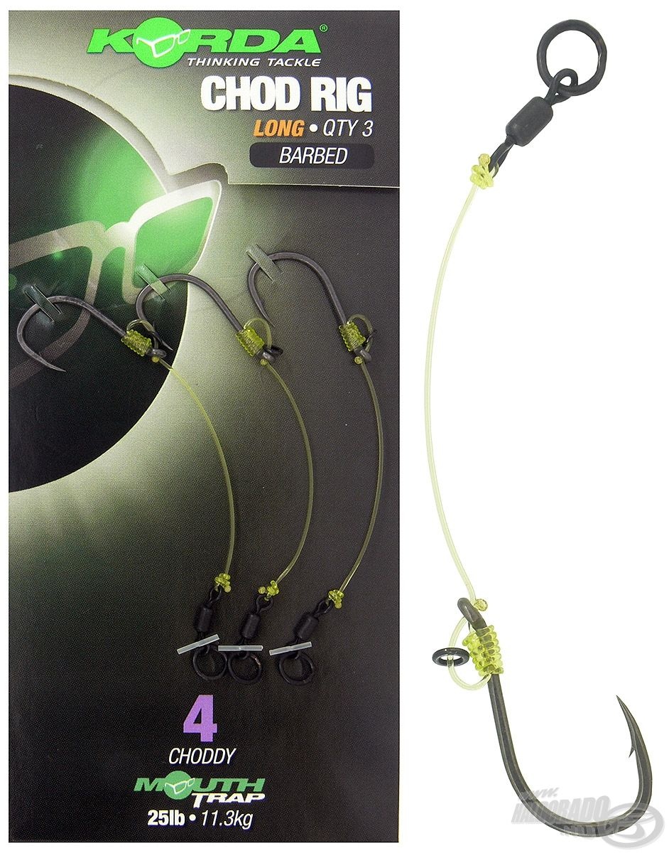 KORDA Chod Rig Long Barbed - 8 - Haldorádó horgász áruház
