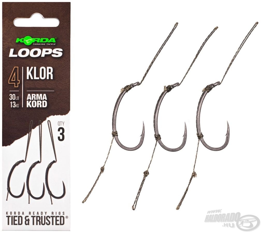 KORDA Loop Rigs Klor 4 - 30 Lbs - Haldorádó horgász áruház