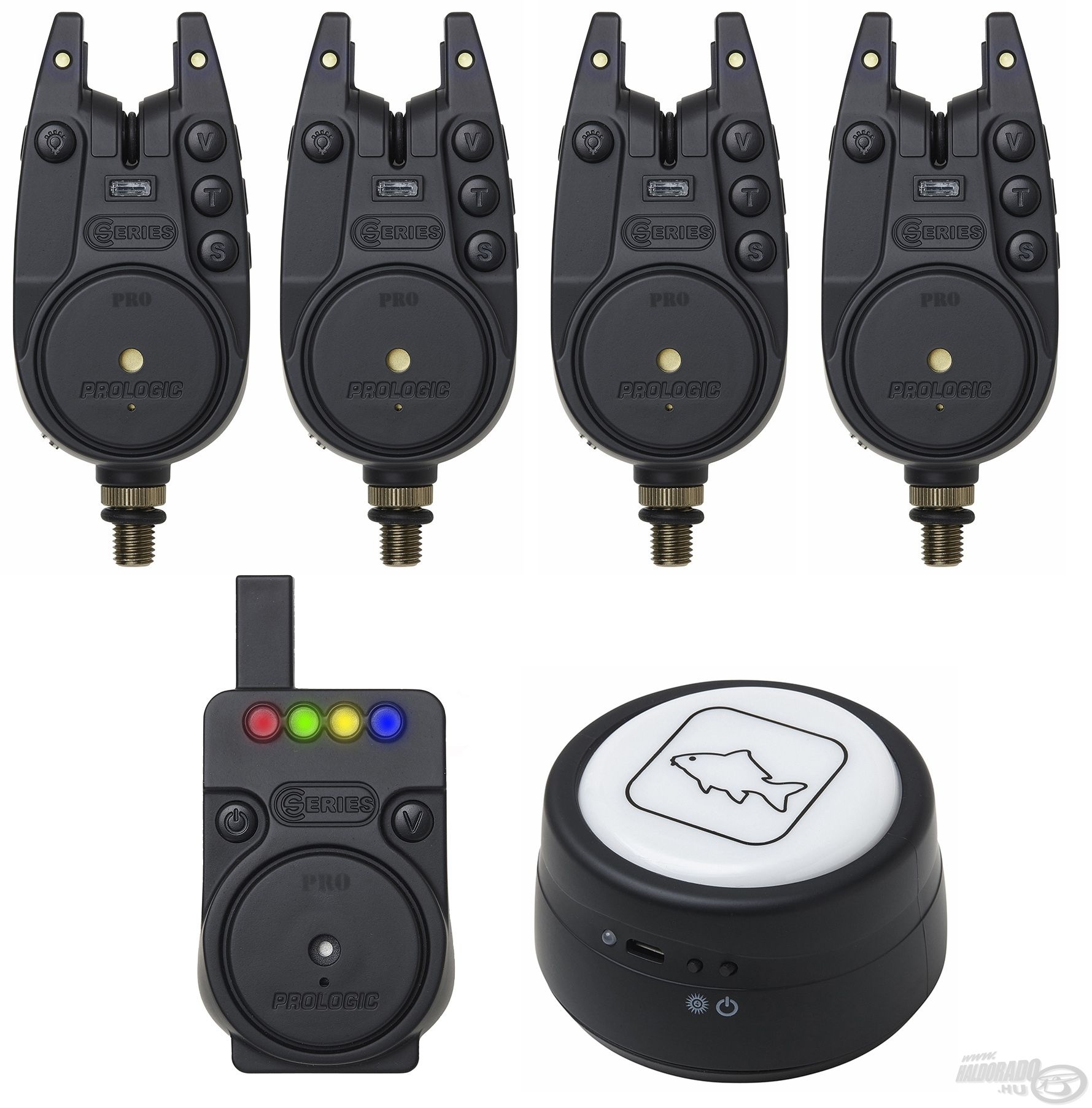 PROLOGIC C-Series Pro Set kapásjelző készlet 4+1 darabos - Haldorádó horgász áruház
