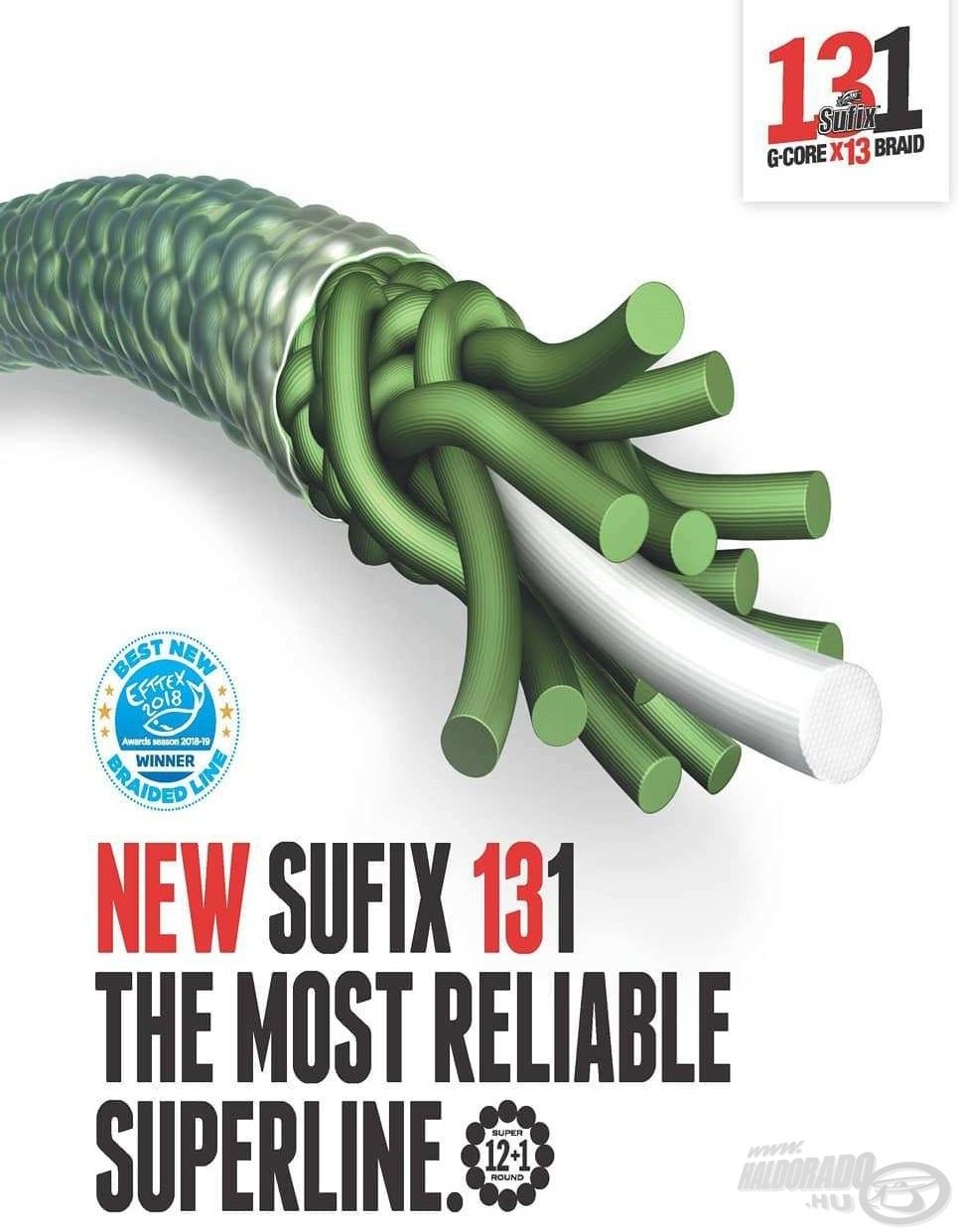 SUFIX 131 G-Core X13 Braid Green 150 m - 0,128 mm - Haldorádó horgász áruház